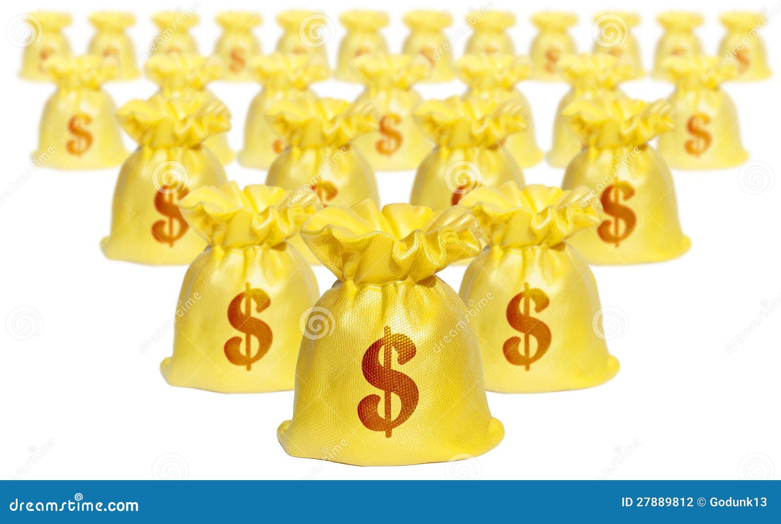 De Zakken Van Het Geld Met Het Teken Van De Dollar Stock Foto - Image ...