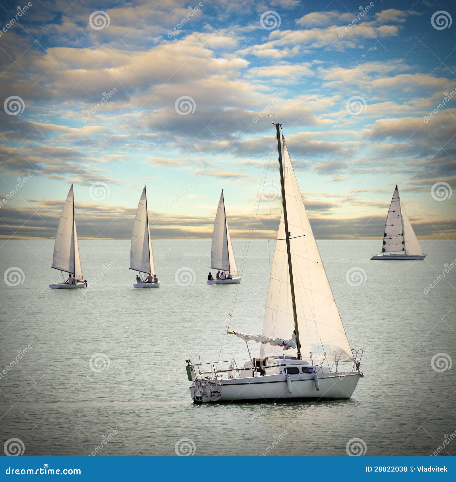 De zeilboten. stock foto. Image of zeilboot, regatta - 28822038