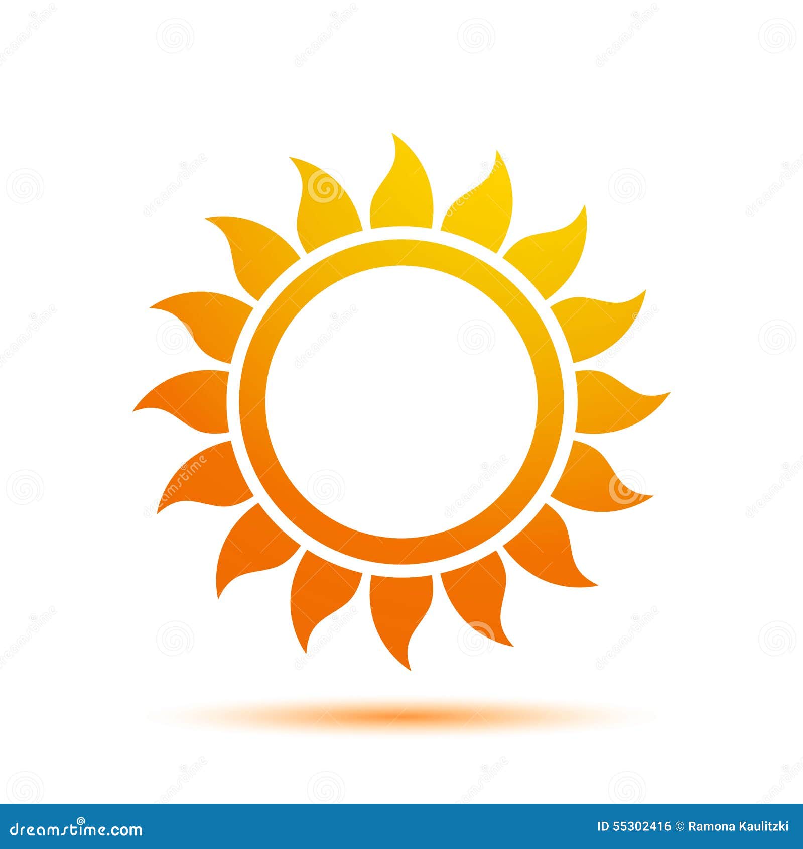 De Zomer Sun Logo Design Template Stock Illustratie - Illustration of ...