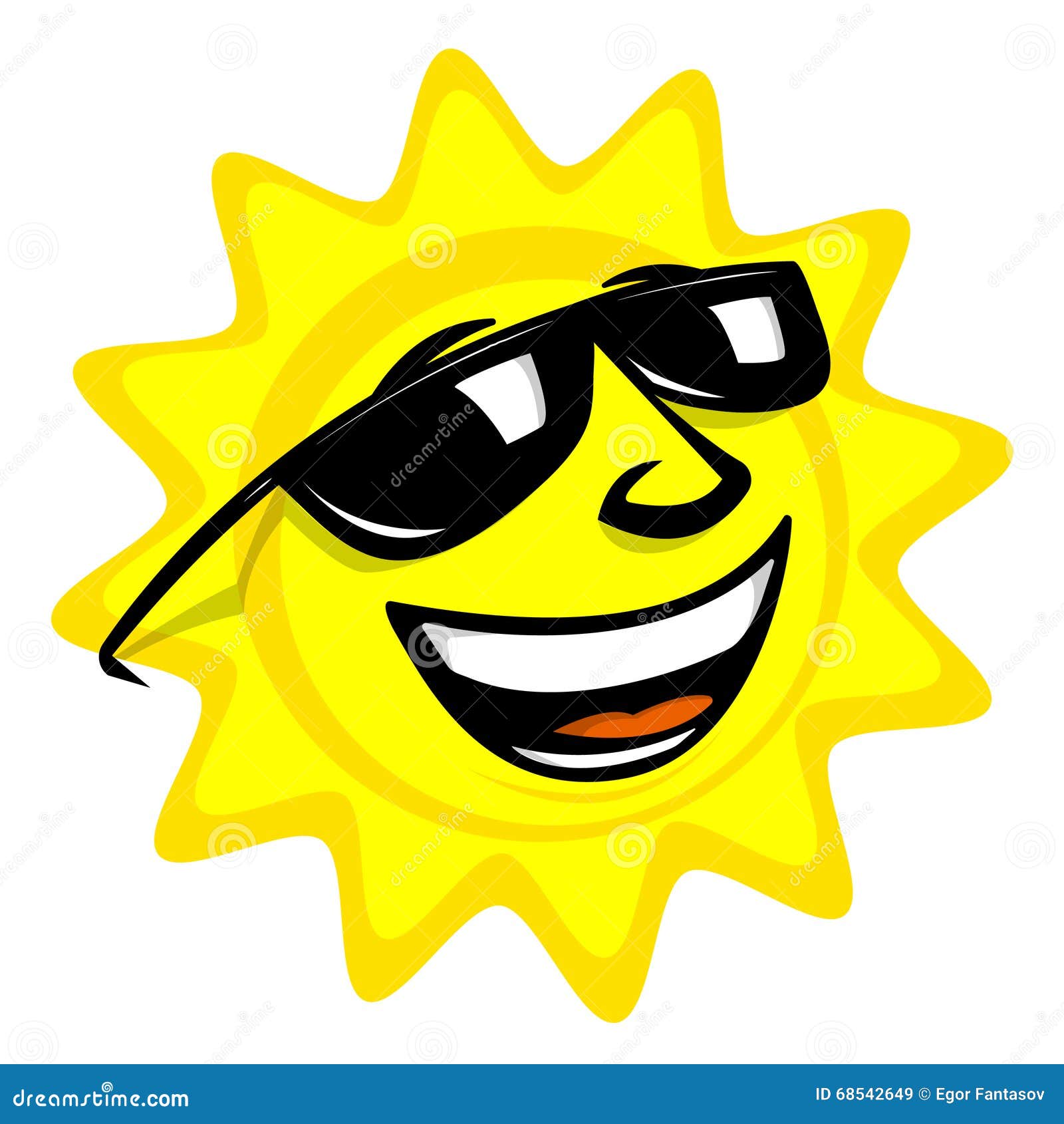 De Zon Van Het Beeldverhaal Vector Illustratie - Illustration of geel ...