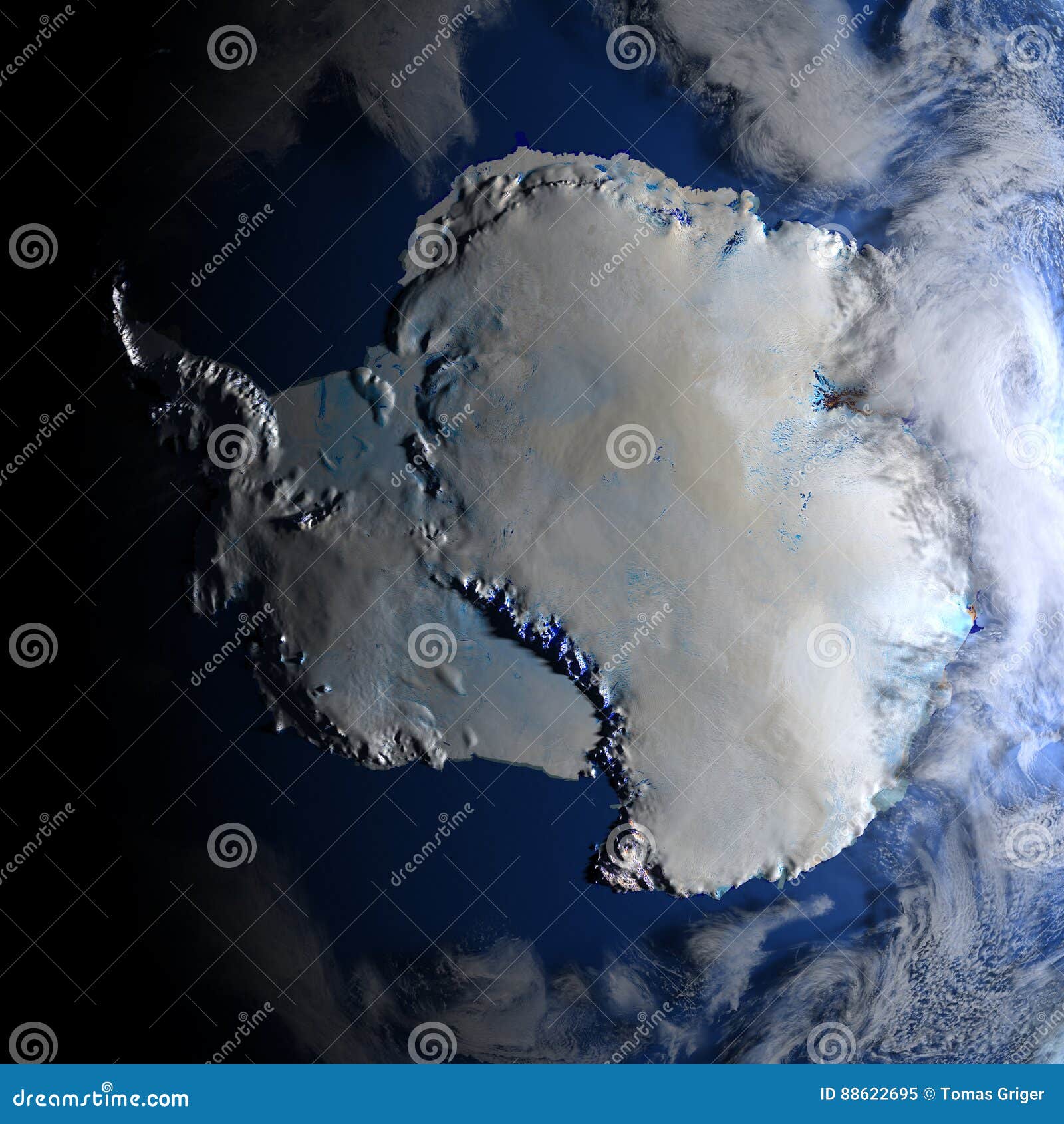 De zuidpool op aarde stock illustratie. Illustration of teruggeven ...