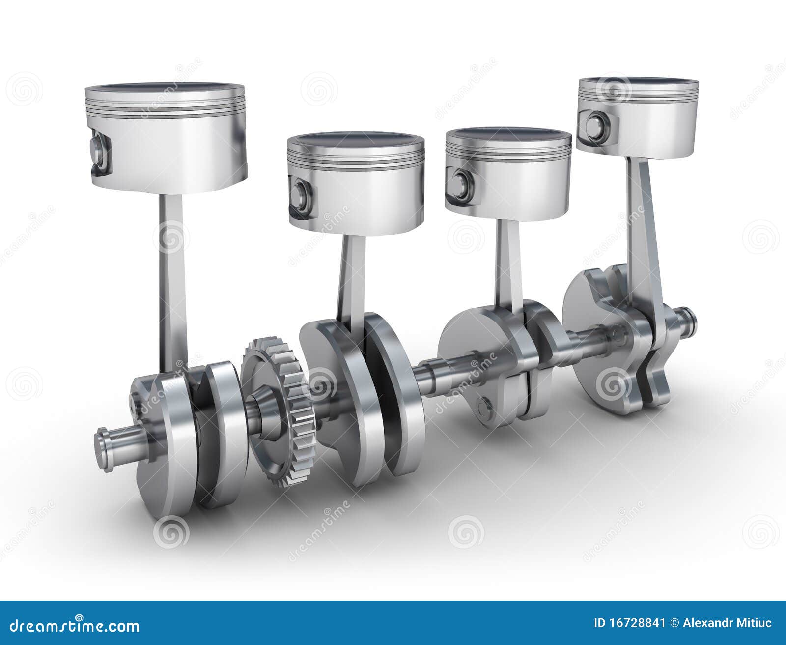 De Zuigers En Het Radertje Van De Motor Stock Illustratie ...