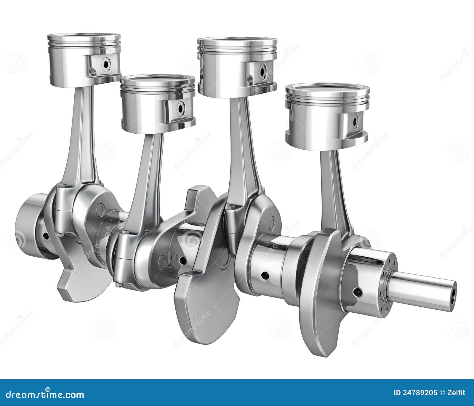 De Zuigers Van De Motor Op Een Trapas Stock Illustratie - Illustration ...