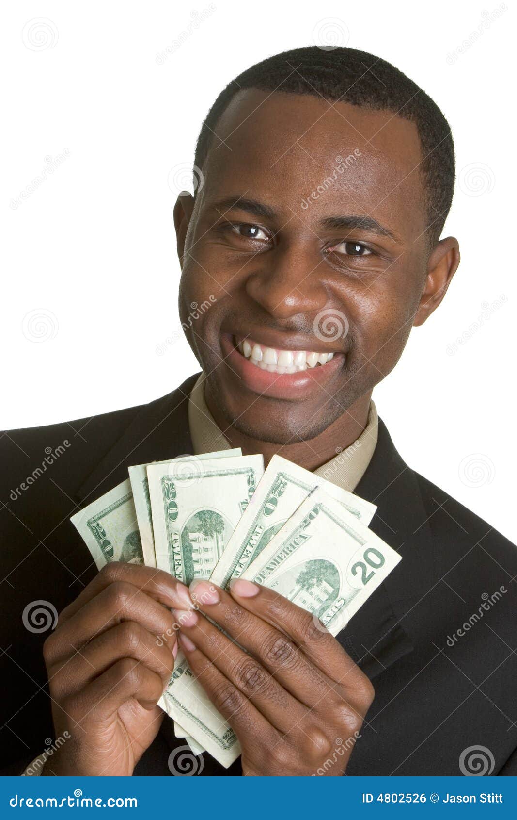 De Zwarte Mens Van Het Geld Stock Foto - Image of mensen, financiën ...