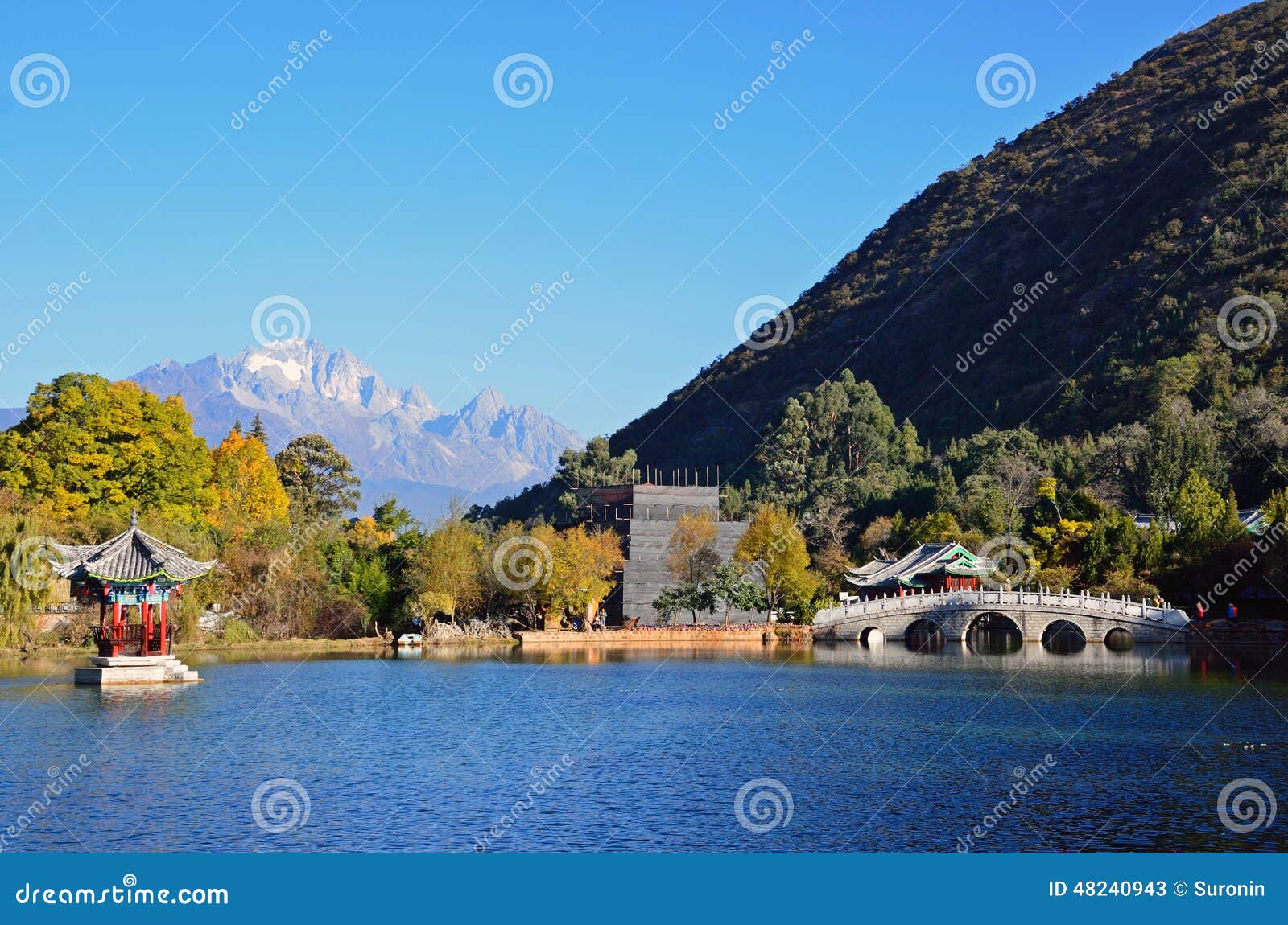 De Zwarte Pool Van De Draak Stock Afbeelding - Image of stad, yunnan ...