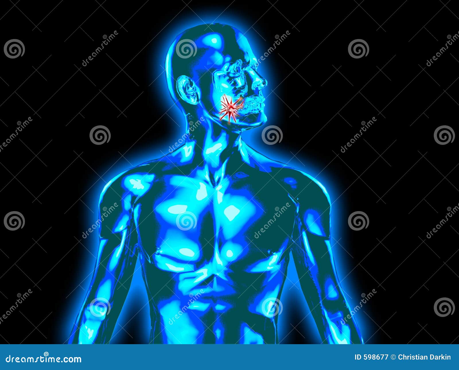 De zweer van de mond stock illustratie. Illustration of mannetje - 598677