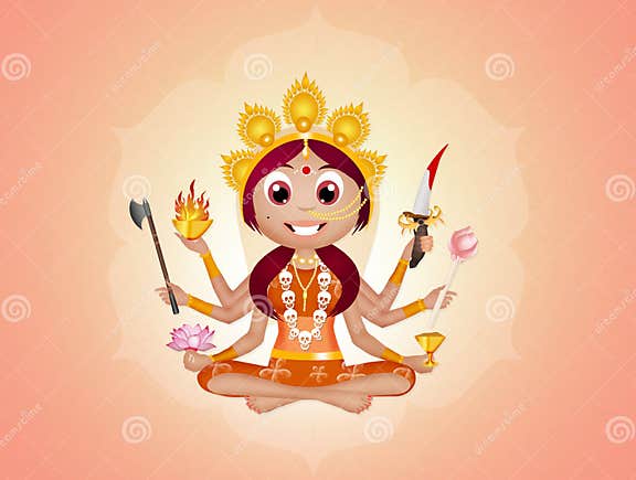 Dea Kali illustrazione di stock. Illustrazione di ornamentale - 67010785