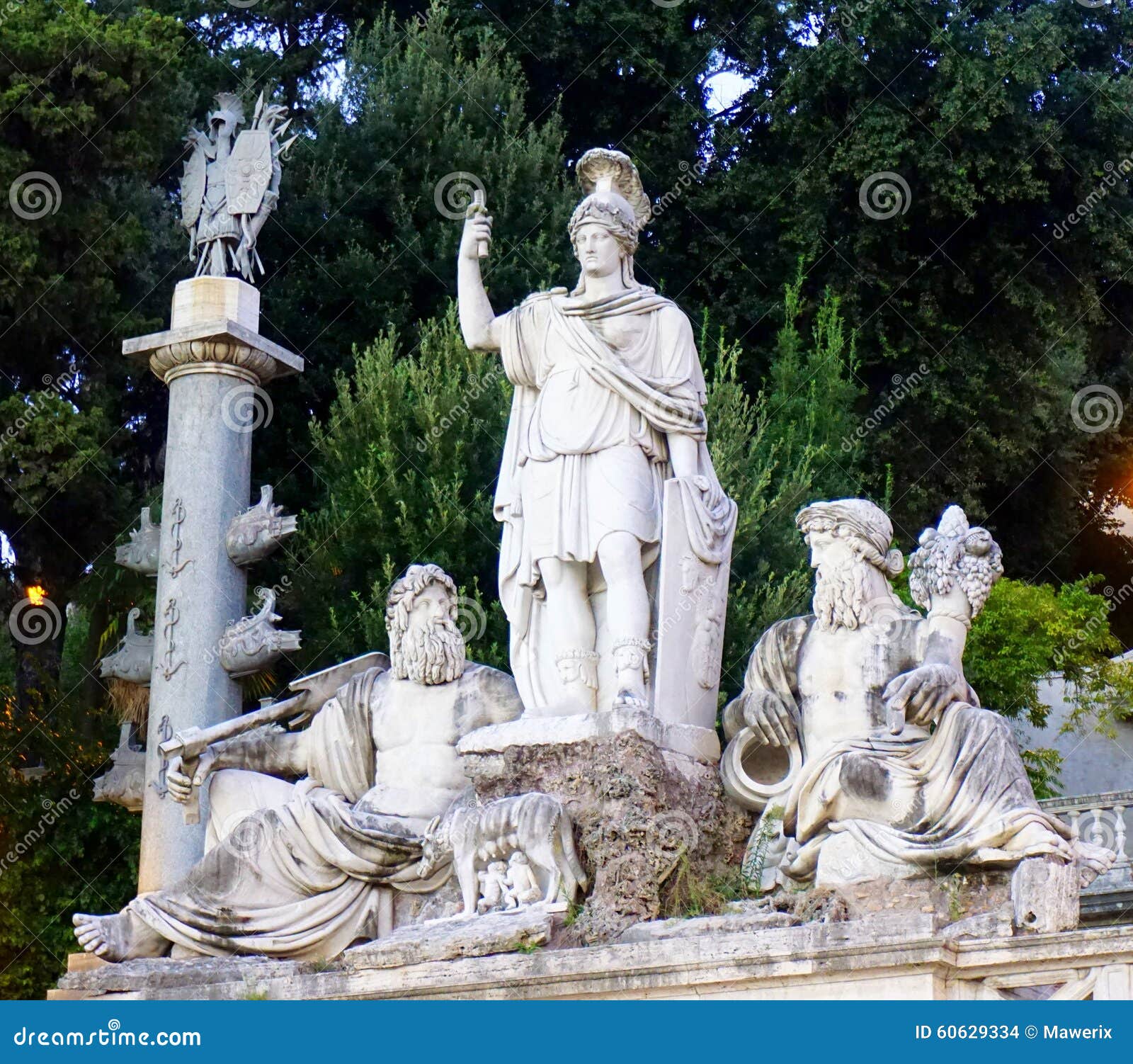 Dea Roma fountain stock photo. Image of city, fountain - 60629334