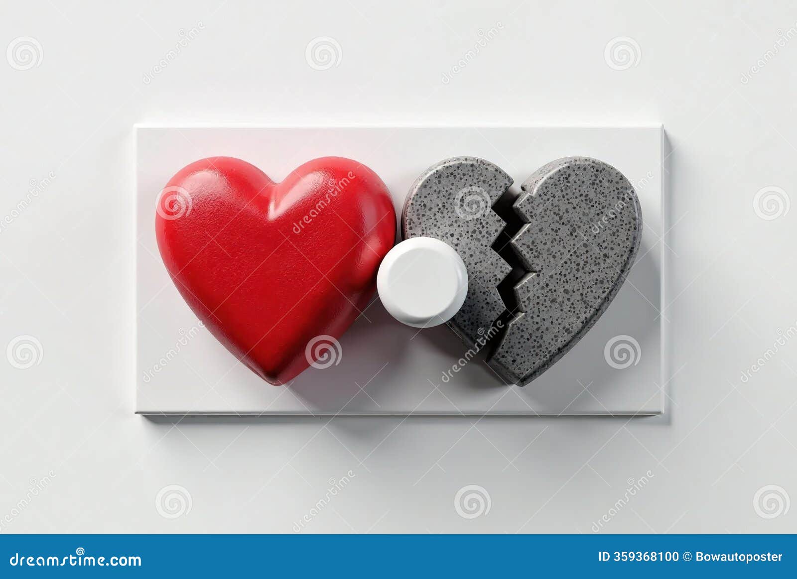 Deactivated Love Switch a Broken Heart Visualization in Digital Art ...