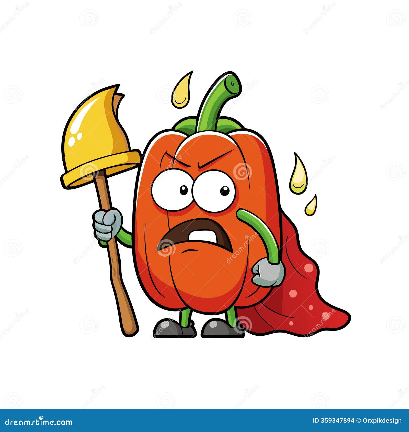 Dead Bell Pepper Vegetable Cave Diving Illustration Stock Illustration ...