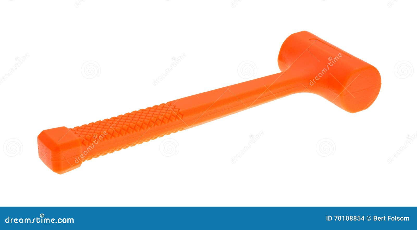 Dead Blow Orange Hammer Side View Stock Photo - Image of plastic, blunt ...