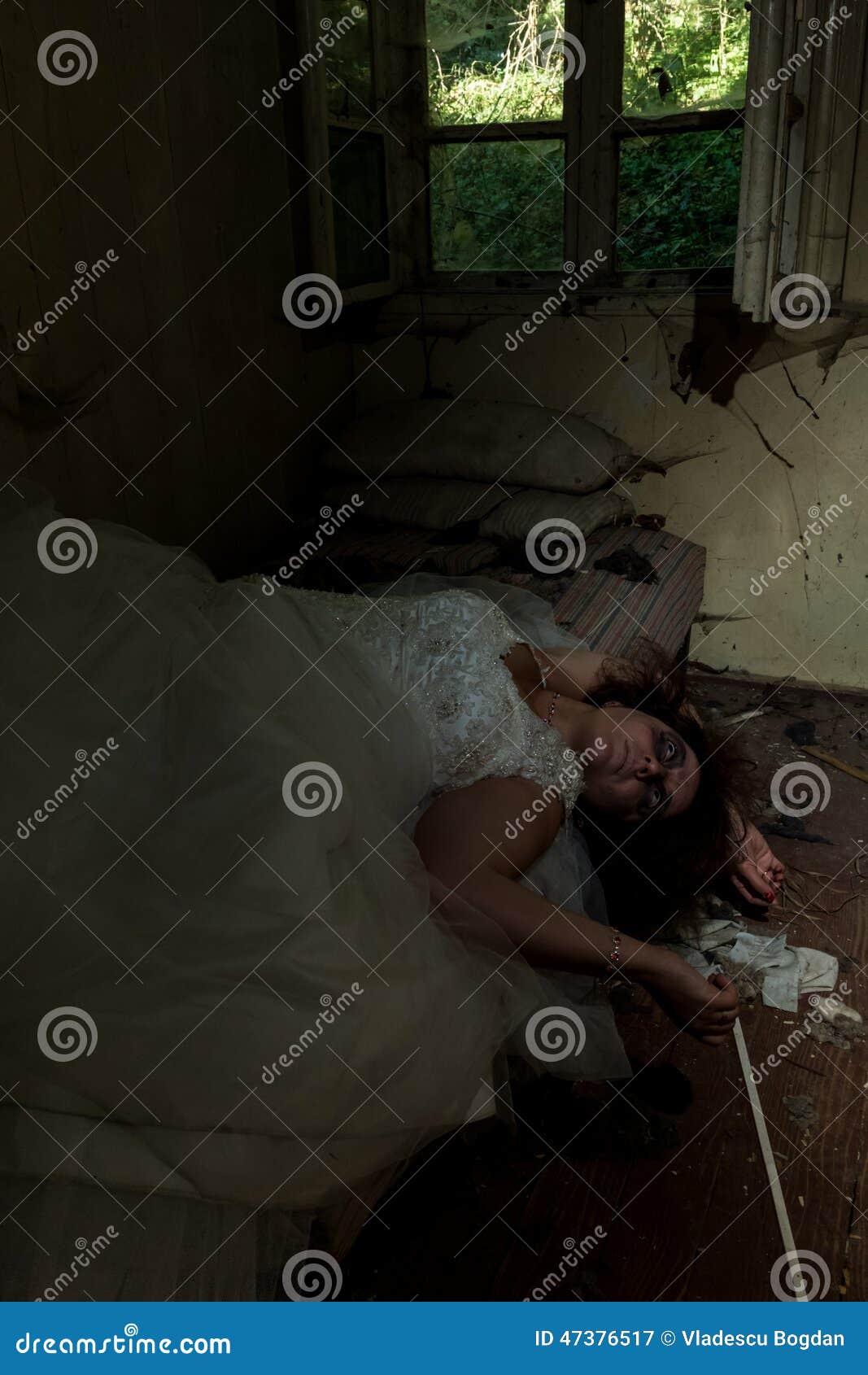 Dead bride stock image. Image of trash, horror, bride - 47376517