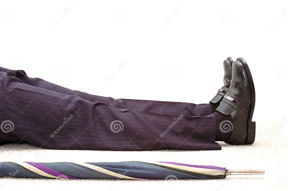 Dead businessman stock photo. Image of brolly, conceptual - 2073716