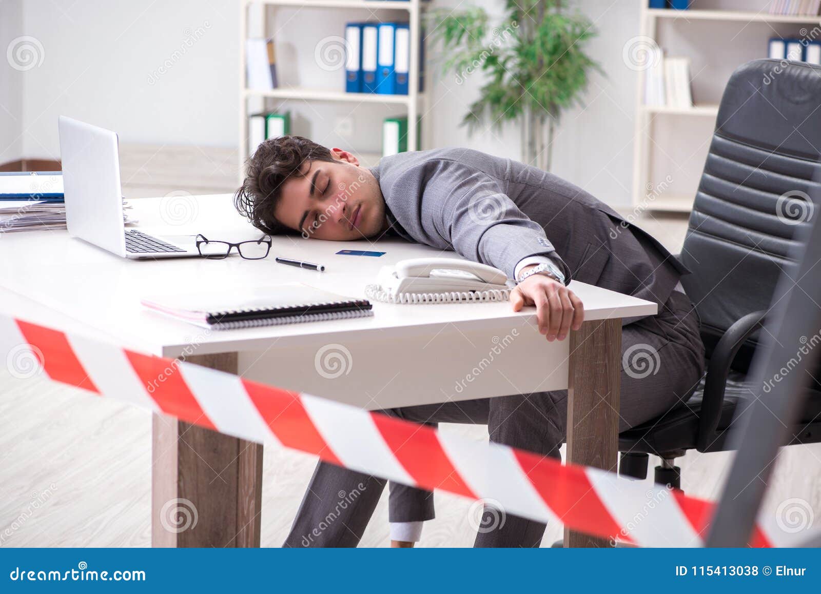 The Dead Businessman at this Desk Stock Photo - Image of asleep ...