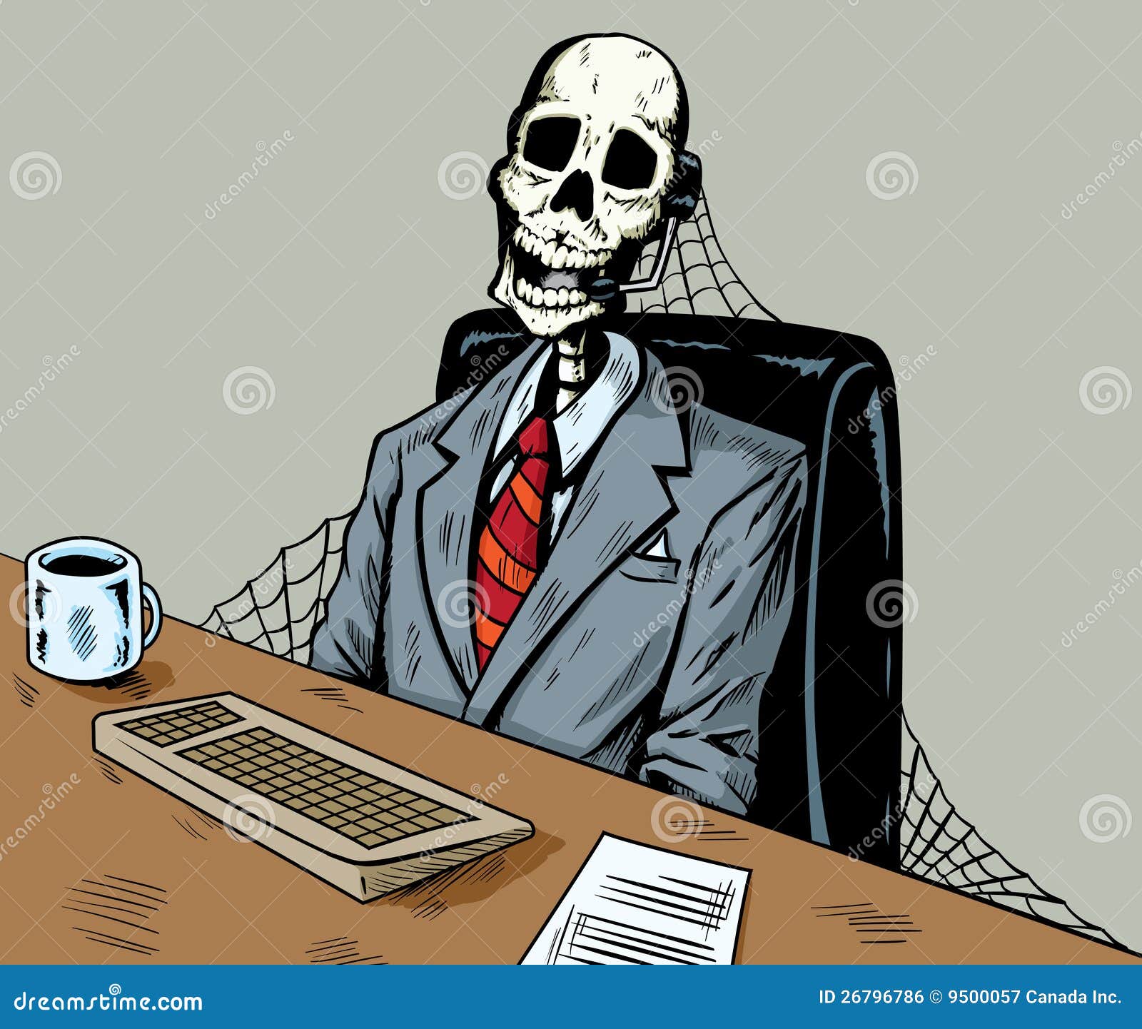 Call Centre Employees Working On Computers Vector Illustration ...