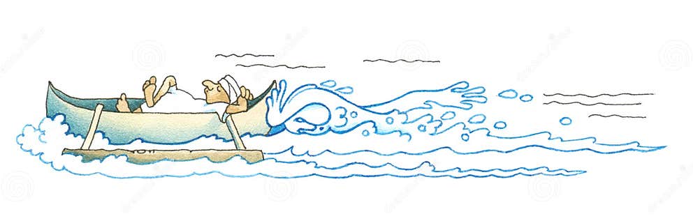 Dead calm stock illustration. Illustration of canoe, equalizer - 18876255