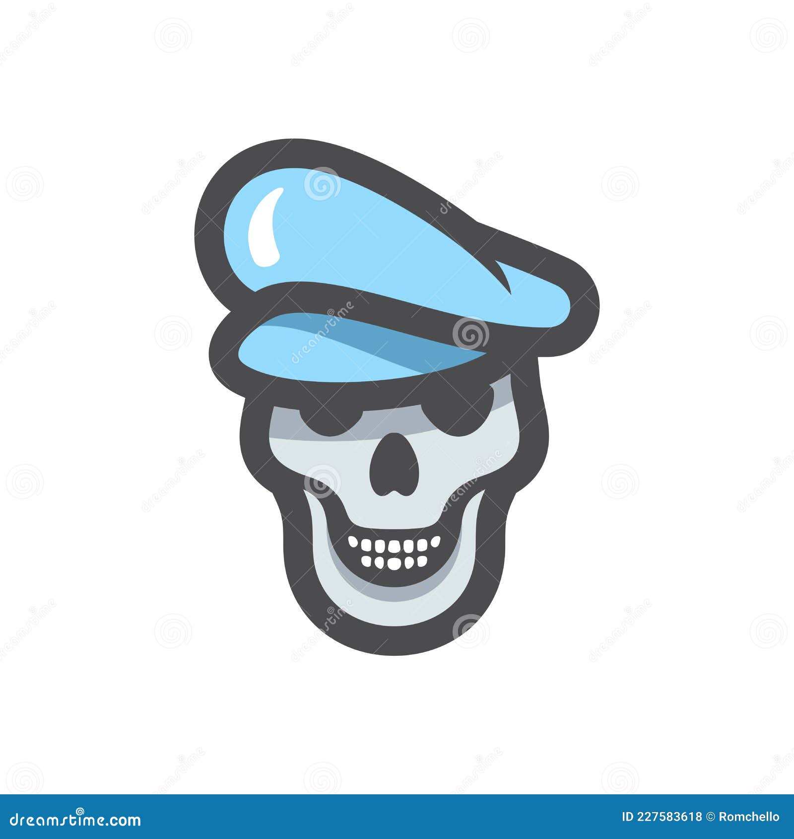Dead Captain in Hat Vector Icon Cartoon Illustration. Stock Vector ...