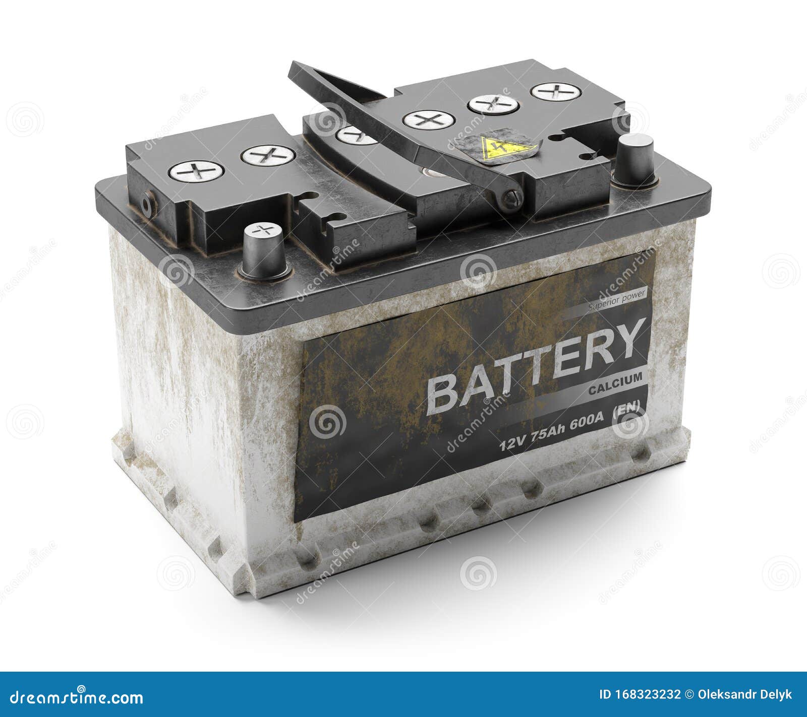 Dead Car Rusty Battery. Recycling Stock Illustration - Illustration of ...
