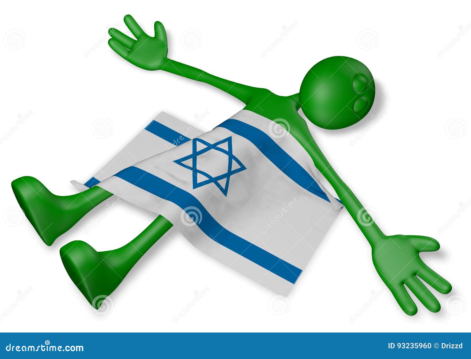 Cartoon Map Of Israel. Travel Illustration With Jewish Landmarks ...