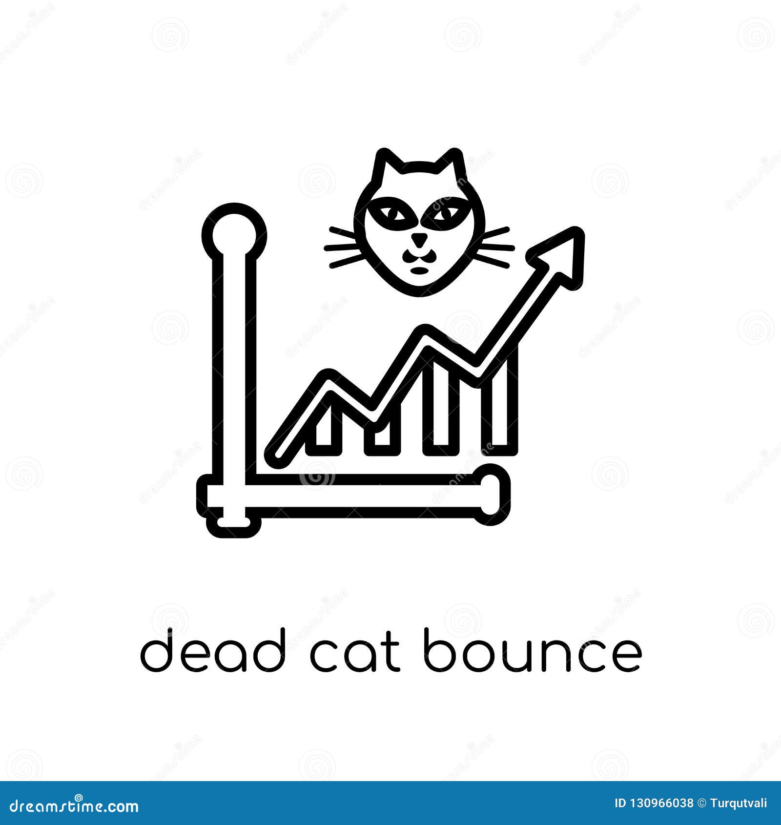 Dead Cat Bounce Linear Icon. Modern Outline Dead Cat Bounce Logo ...
