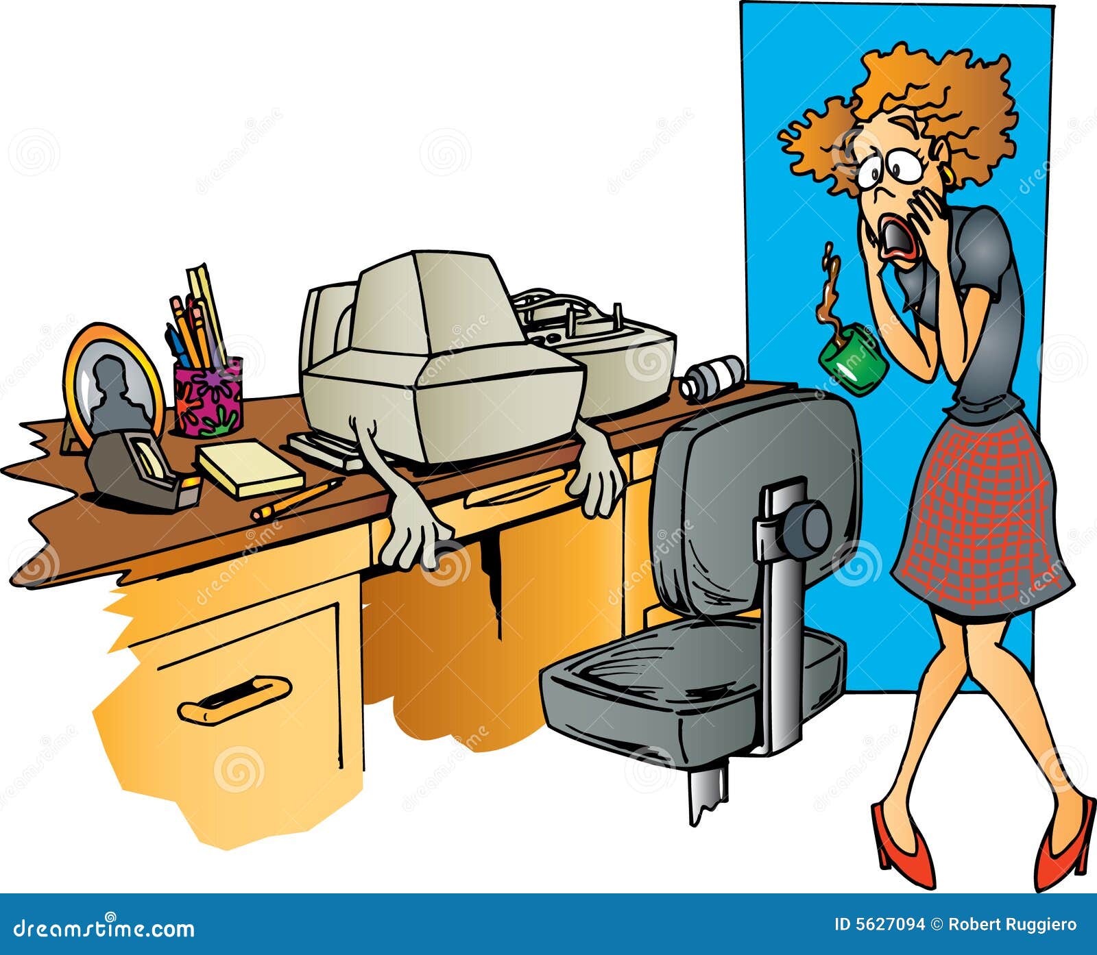 Dead Computer stock vector. Illustration of problem, crash - 5627094