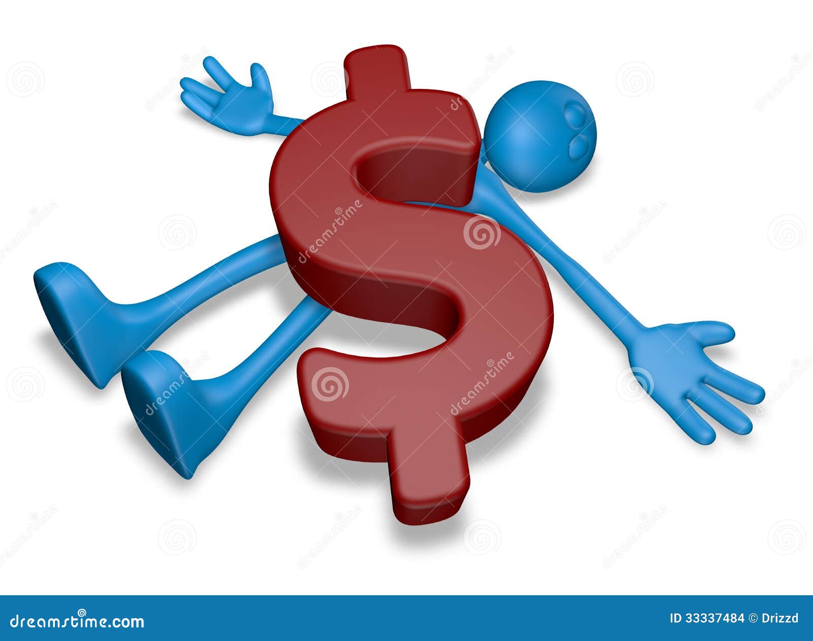 Dead by dollar stock illustration. Illustration of debt - 33337484