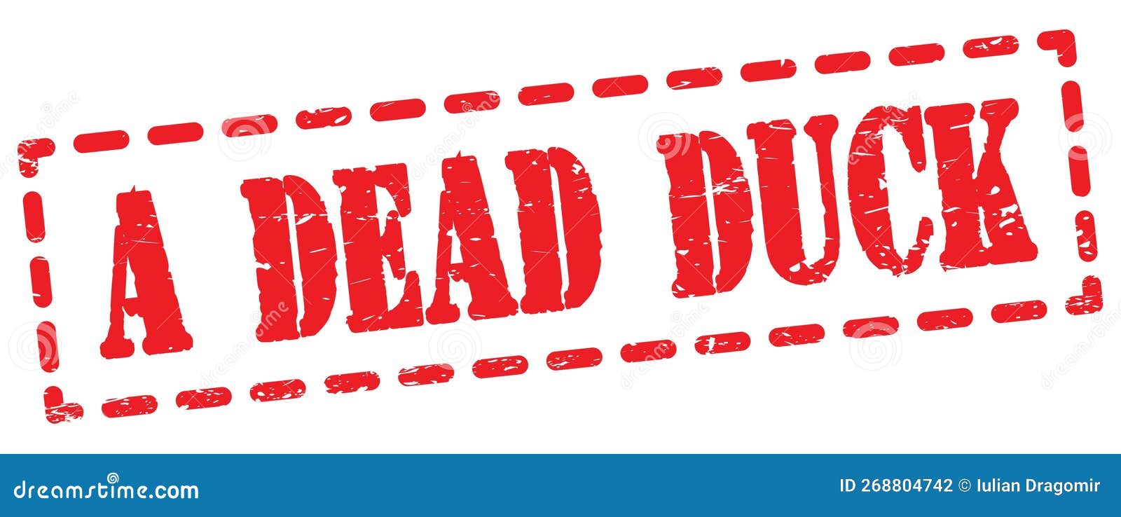 A DEAD DUCK Text Written on Red Stamp Sign Stock Illustration ...