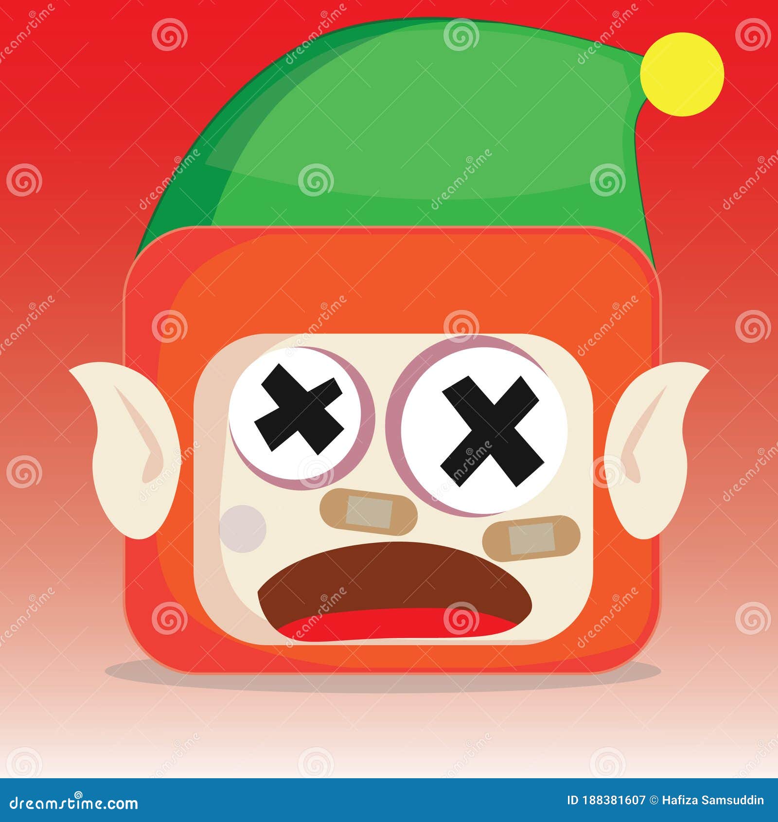 Dead Elf. Vector Illustration Decorative Design Stock Vector ...