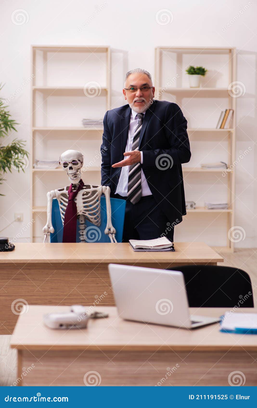 Dead Employee Working in the Office Stock Image - Image of online, boss ...