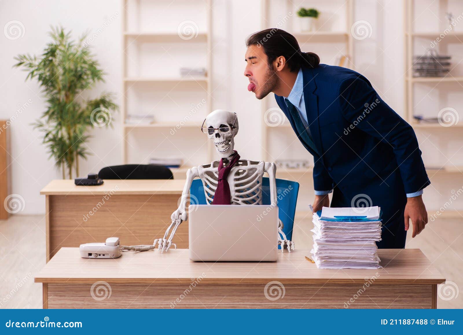 Dead Employee Working in the Office Stock Photo - Image of missing ...