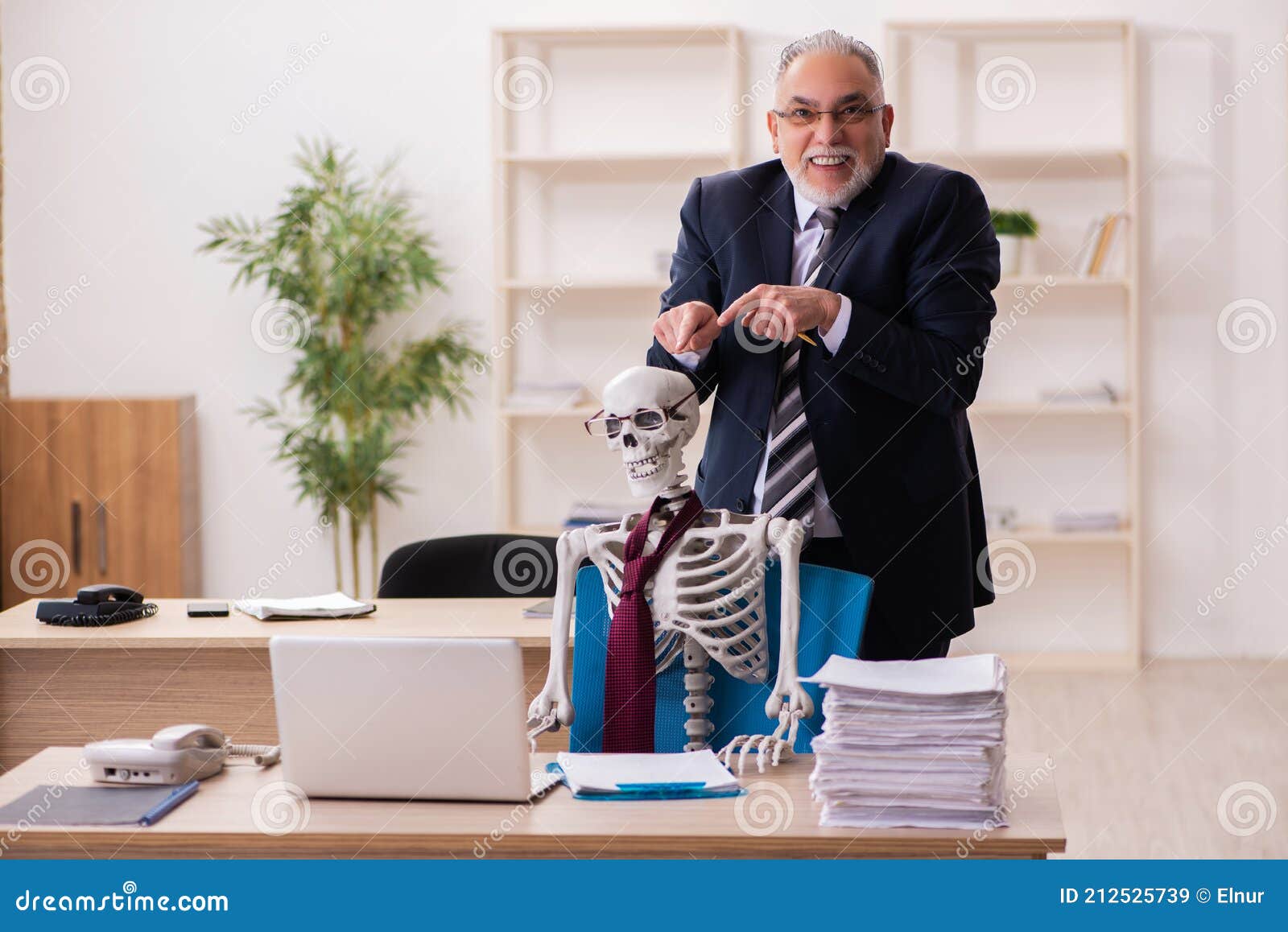 Dead Employee Working in the Office Stock Image - Image of workaholic ...