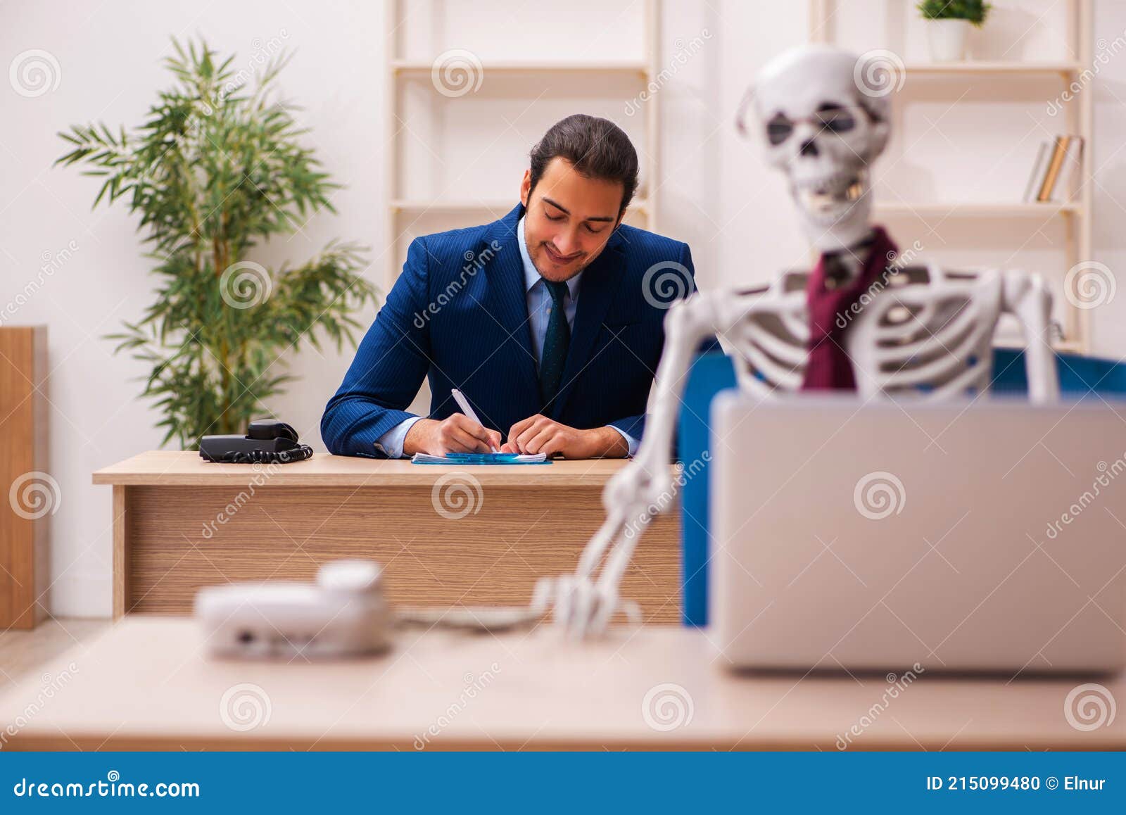 Dead Employee Working in the Office Stock Photo - Image of office ...