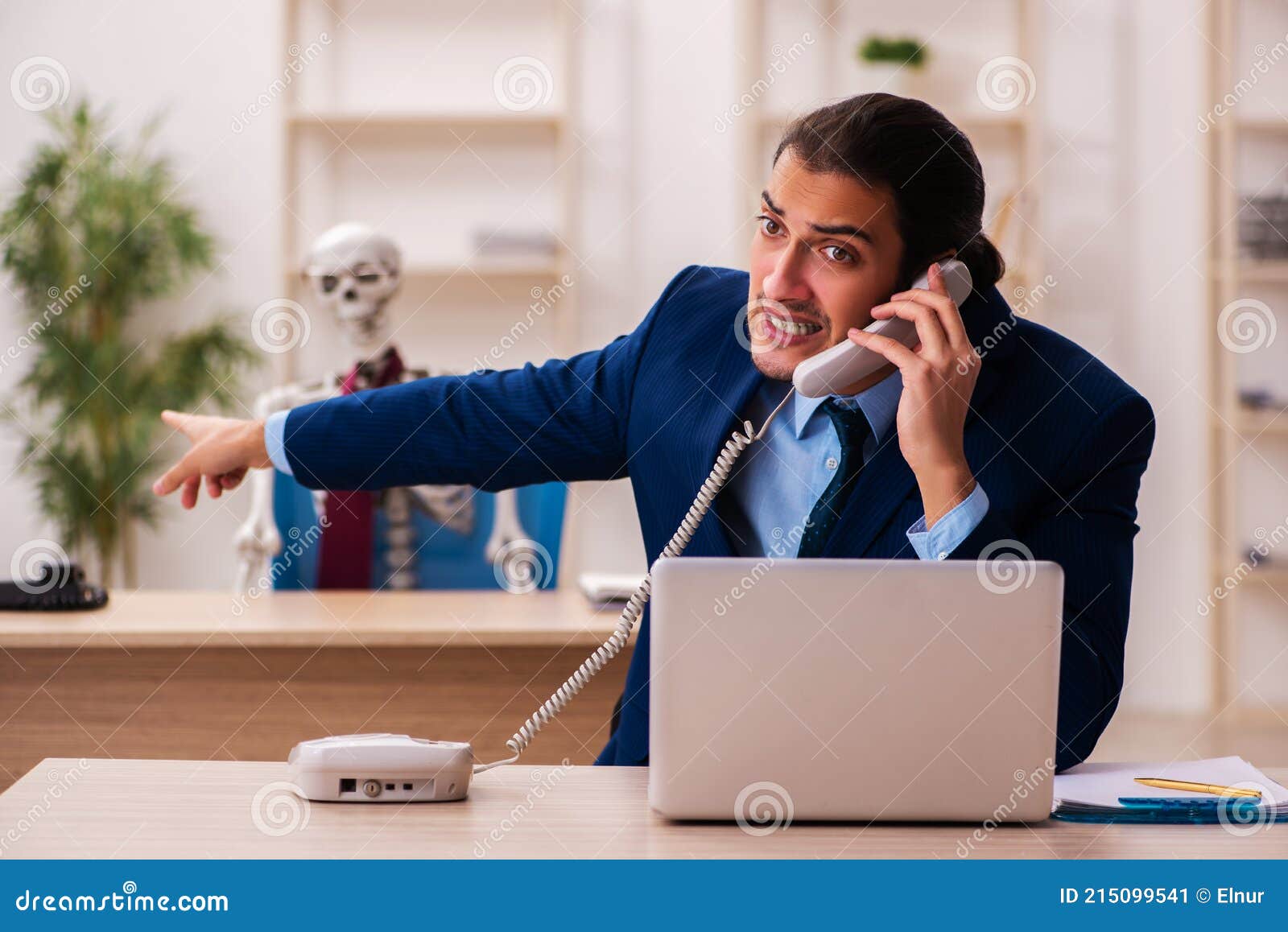 Dead Employee Working in the Office Stock Image - Image of long ...