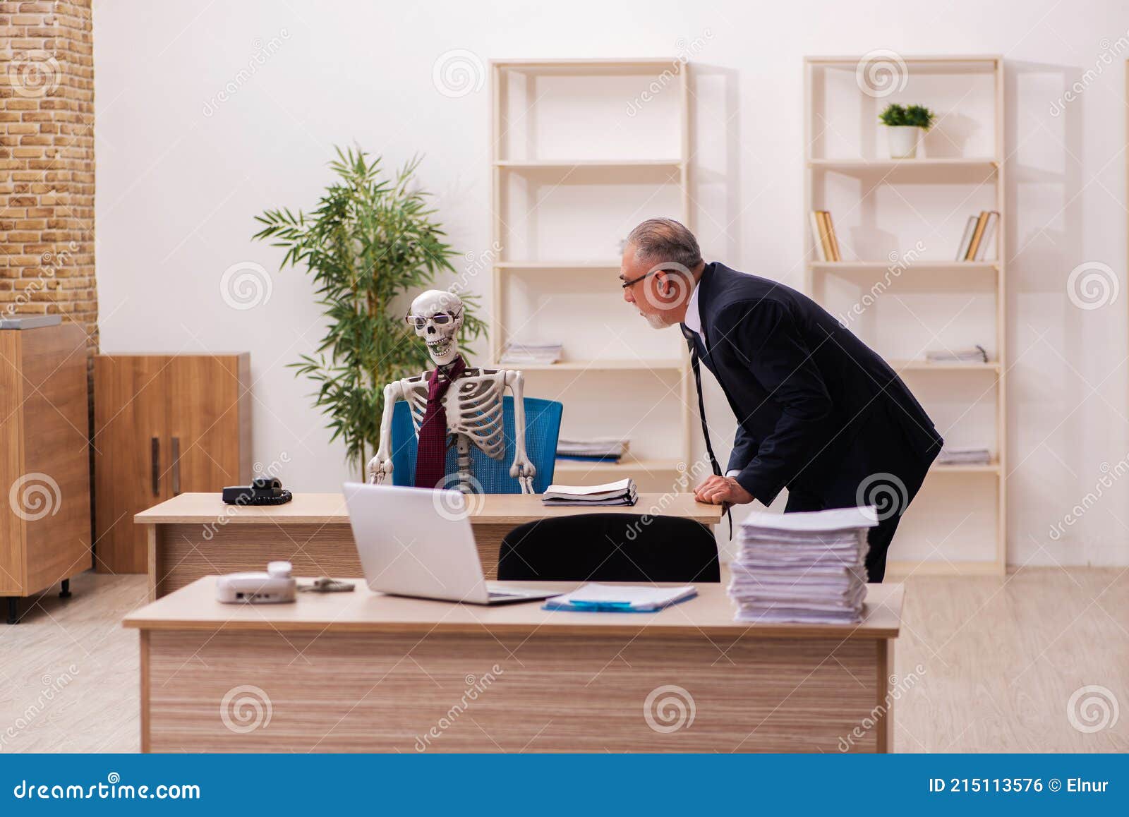 Dead Employee Working in the Office Stock Photo - Image of deadline ...