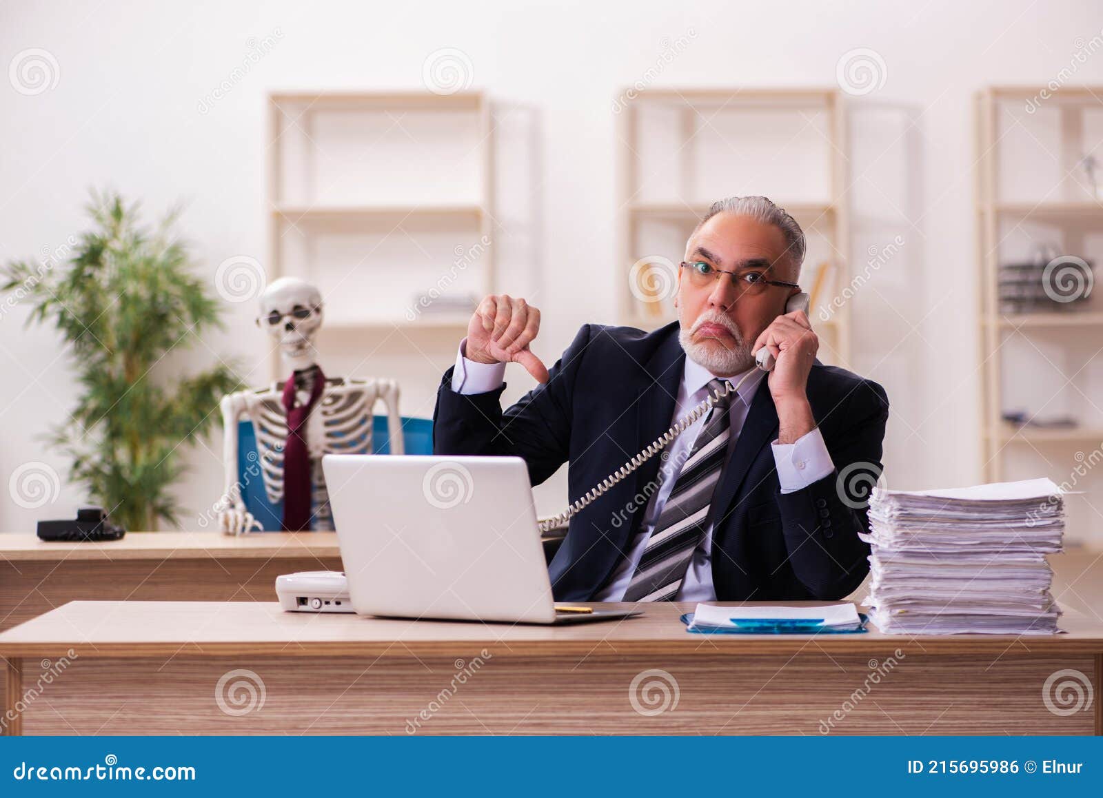 Dead Employee Working in the Office Stock Photo - Image of scary ...