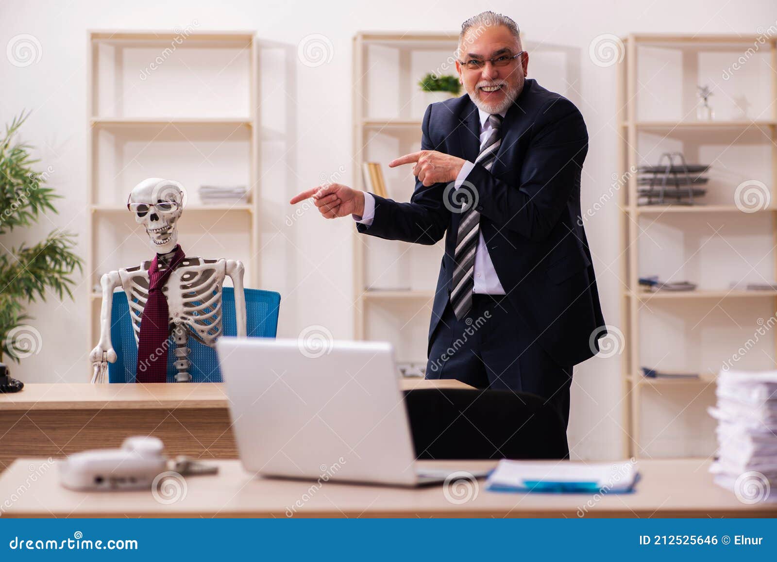 Dead Employee Working in the Office Stock Photo - Image of accountant ...