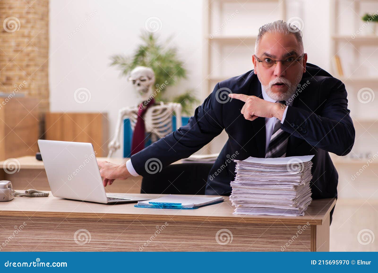 Dead Employee Working in the Office Stock Photo - Image of workaholic ...