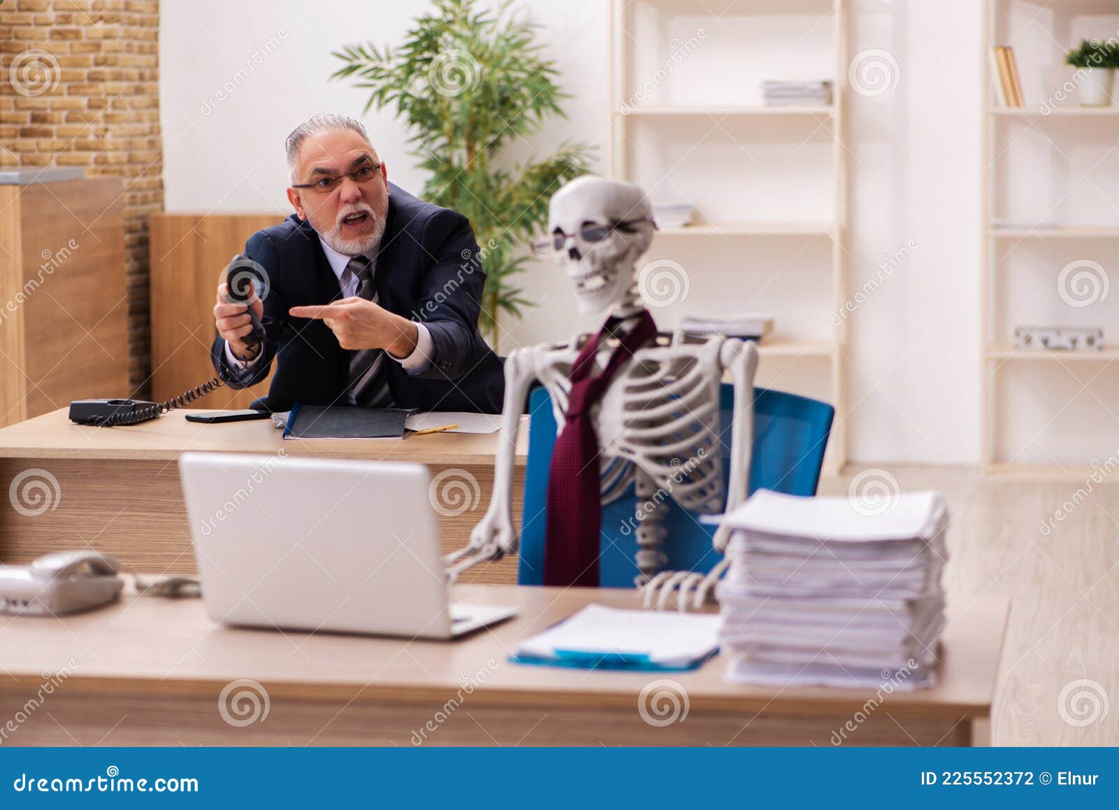 Dead Employee Working in the Office Stock Photo - Image of employee ...