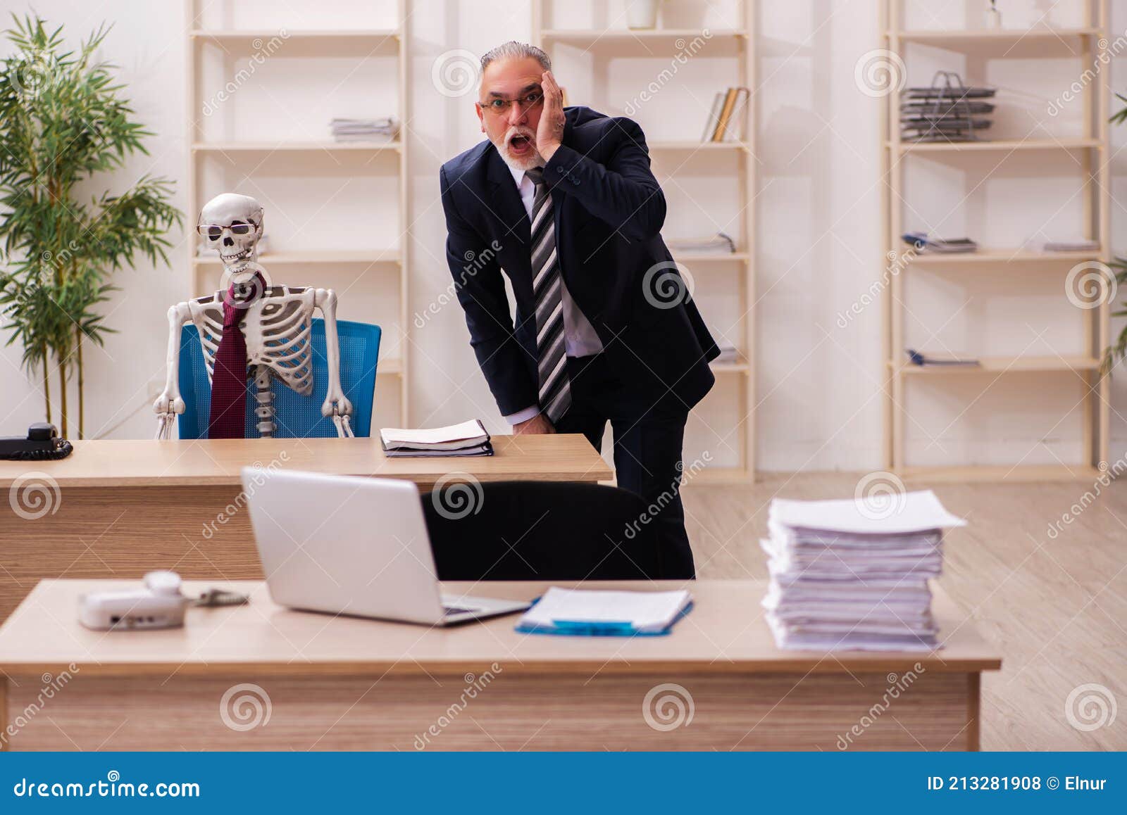 Dead Employee Working in the Office Stock Photo - Image of overtime ...