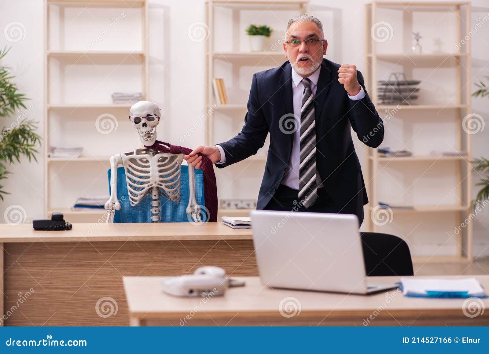 Dead Employee Working in the Office Stock Photo - Image of employee ...