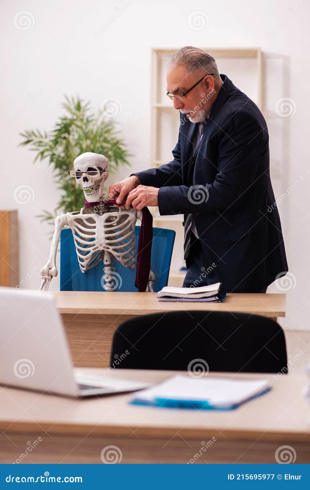 Dead Employee Working in the Office Stock Image - Image of dead ...