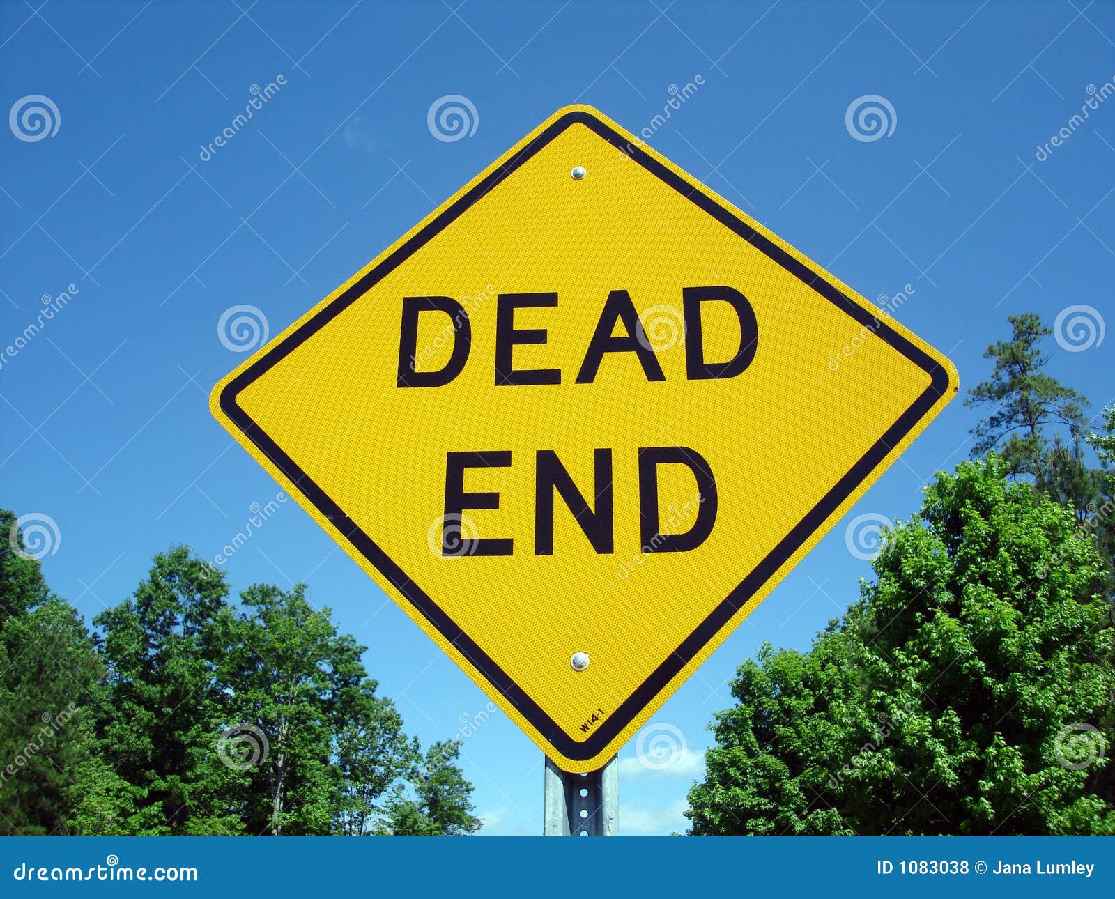 Dead End stock photo. Image of sign, choices, yellow, street - 1083038
