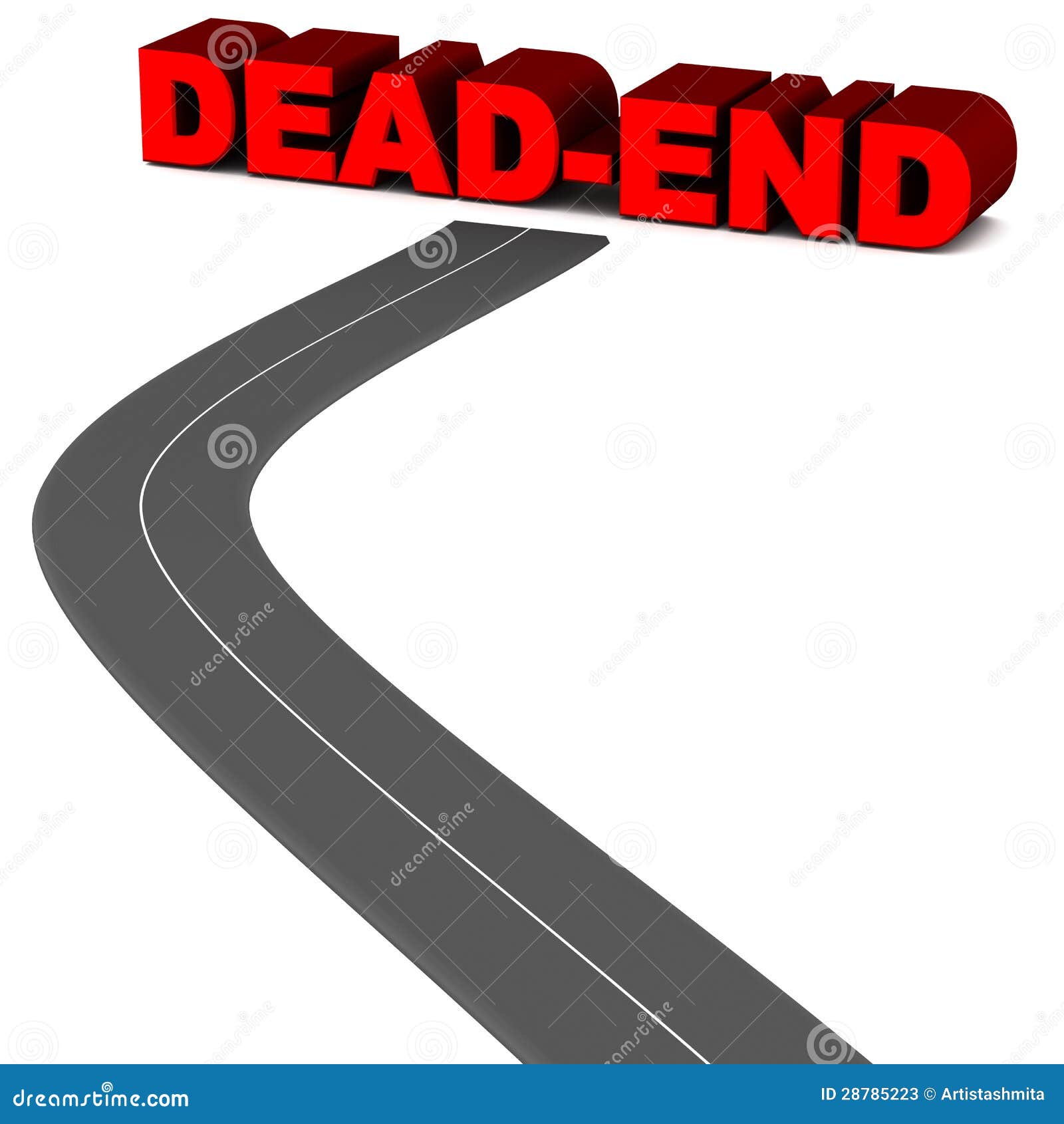 Dead end stock illustration. Illustration of finish, road - 28785223