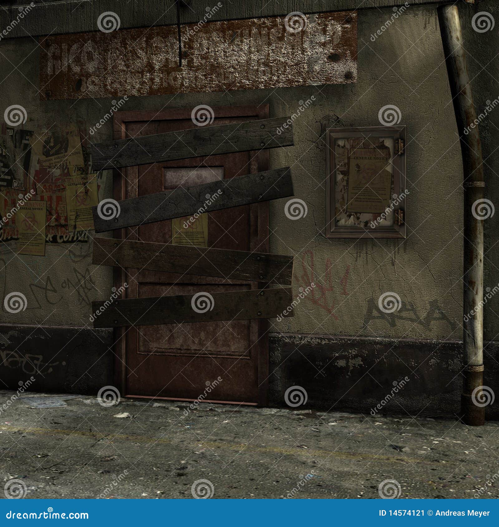 Dead End Alley Scene stock illustration. Illustration of philadelphia ...