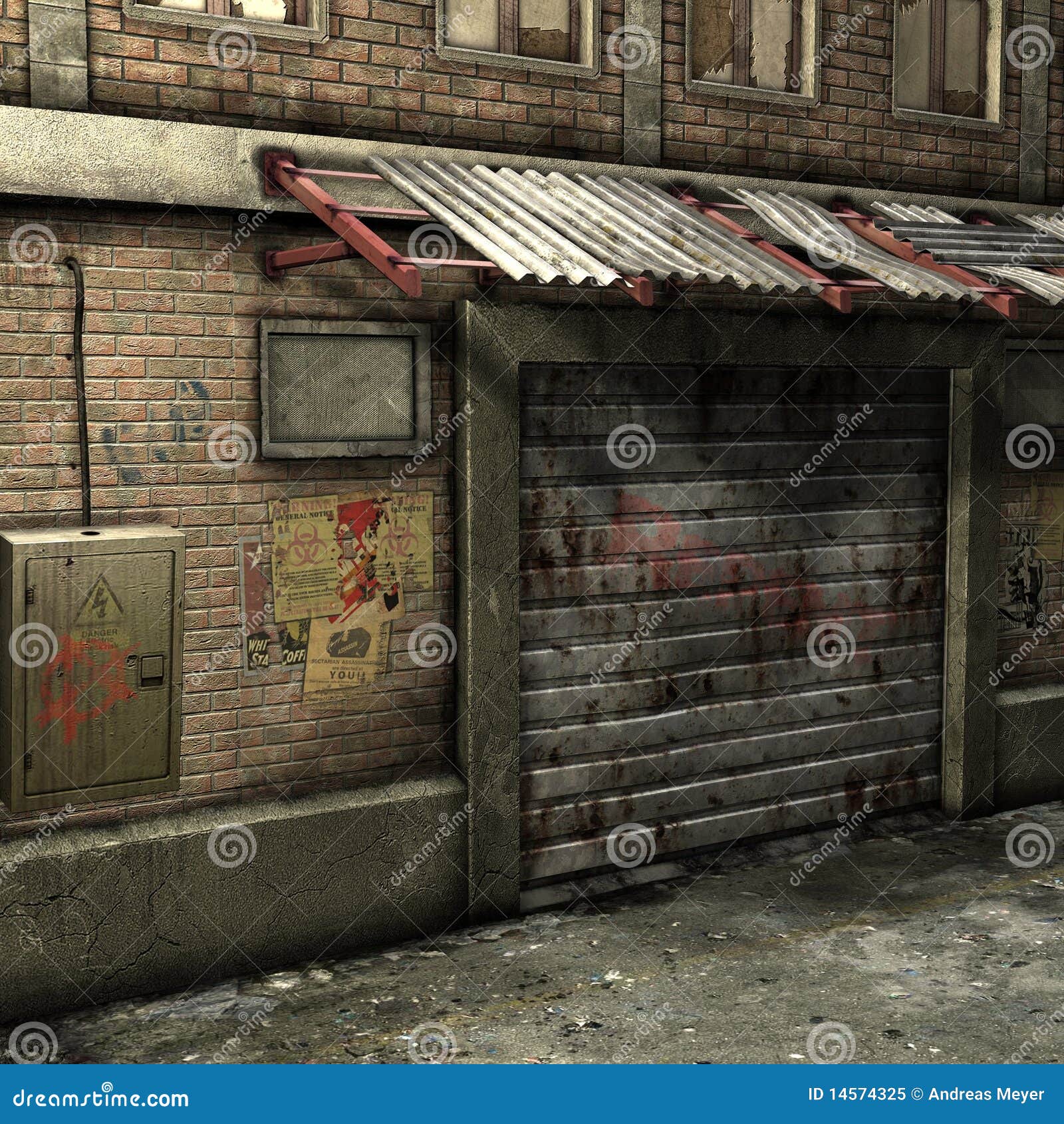 Dead End Alley Scene Stock Photography | CartoonDealer.com #14574104