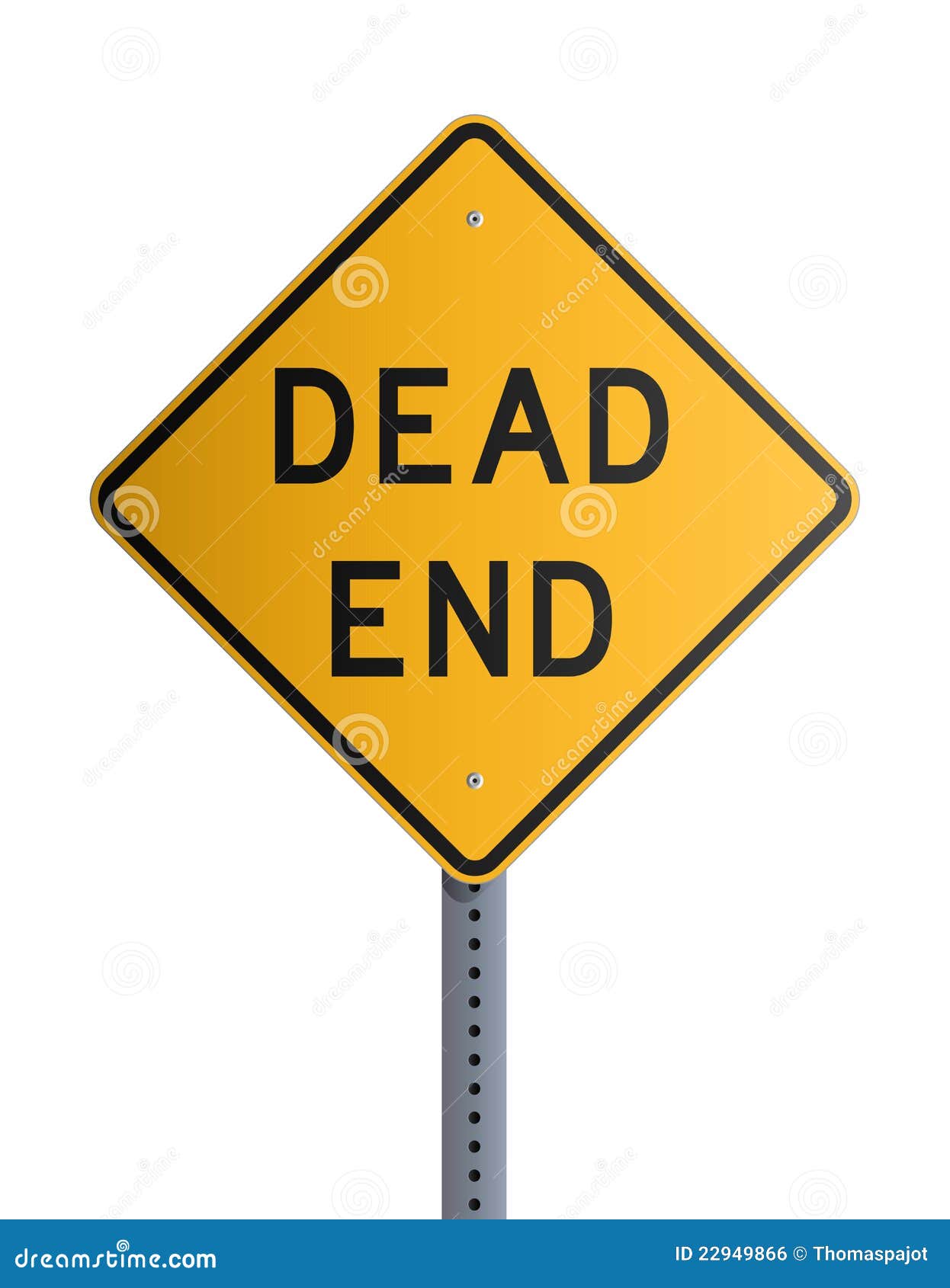 Dead end board stock vector. Illustration of dead, alert - 22949866