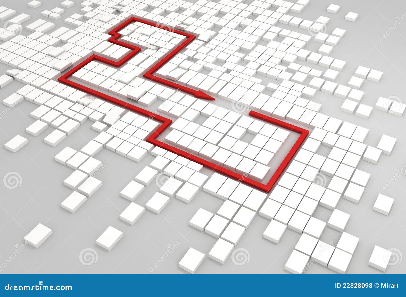 Dead end maze stock illustration. Illustration of progress - 22828098