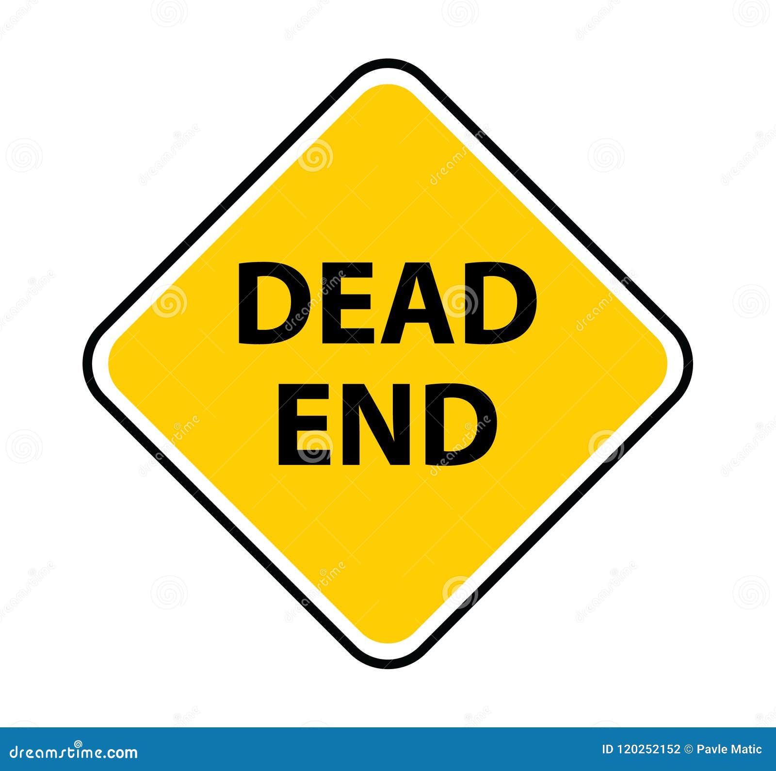 Dead End road sign stock vector. Illustration of transportation - 120252152