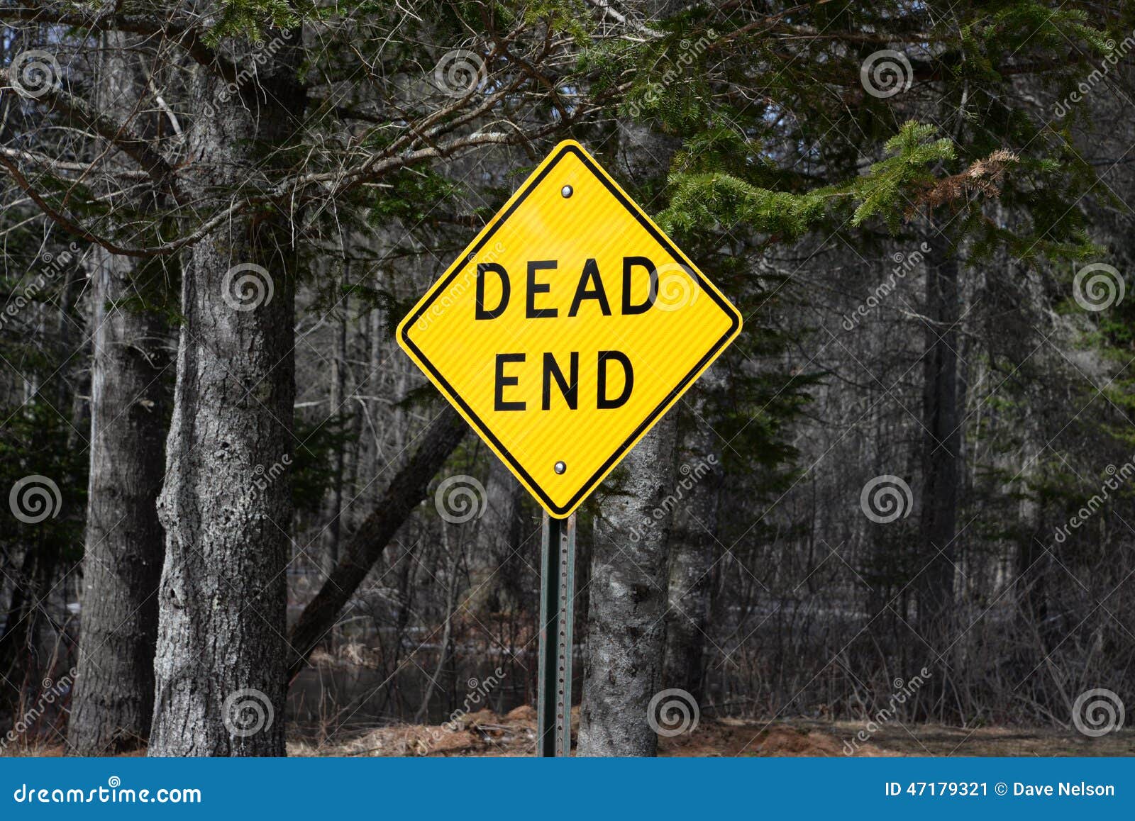 Dead end road sign stock image. Image of caution, wilderness - 47179321