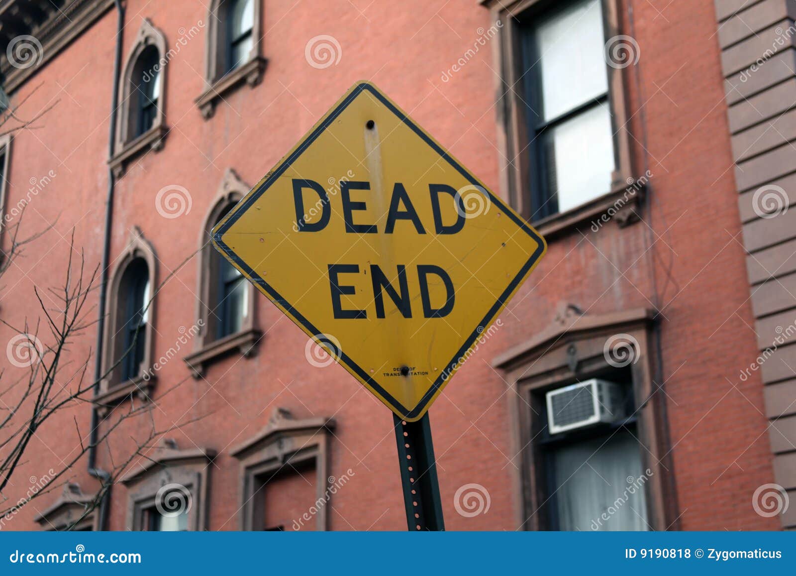 Dead end sign stock photo. Image of back, path, highway - 9190818